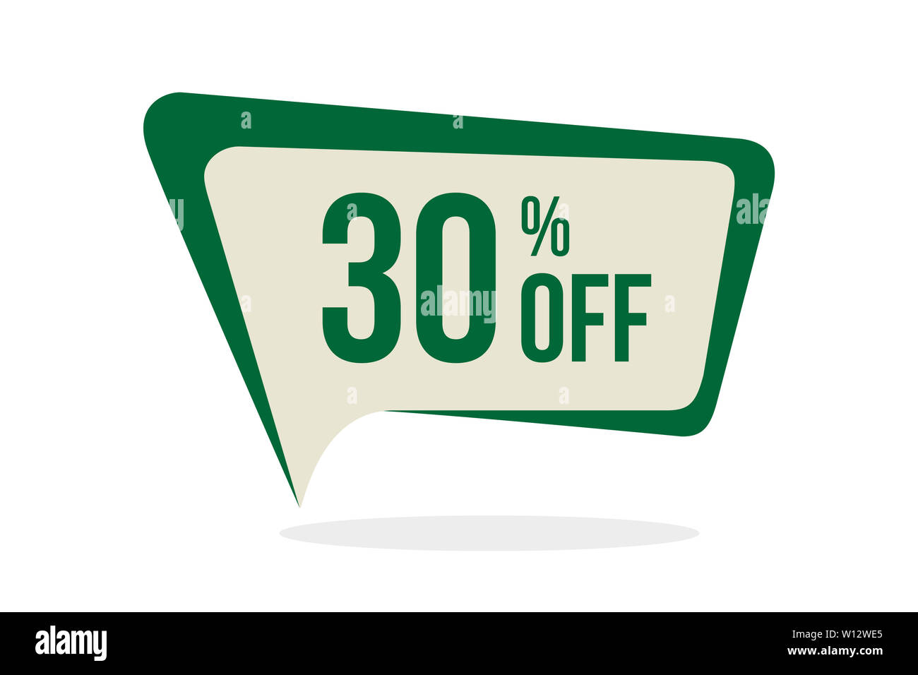 Modern Style Sale Discount Tags Vector 30% Off Promotion Badges ...