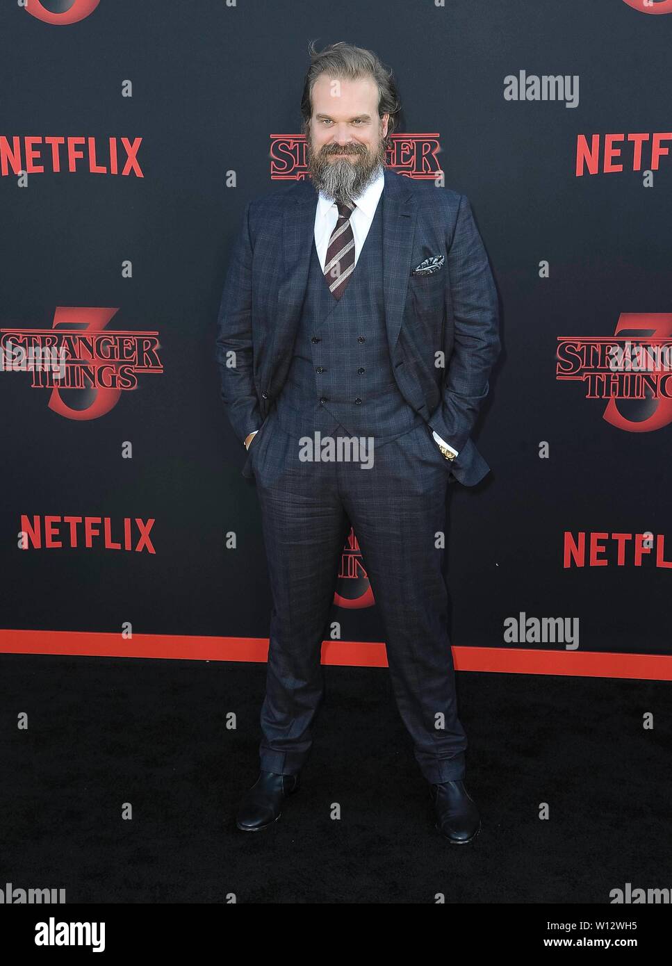 David Harbour attends the 'Stranger Things' Season 3 World Premiere at ...