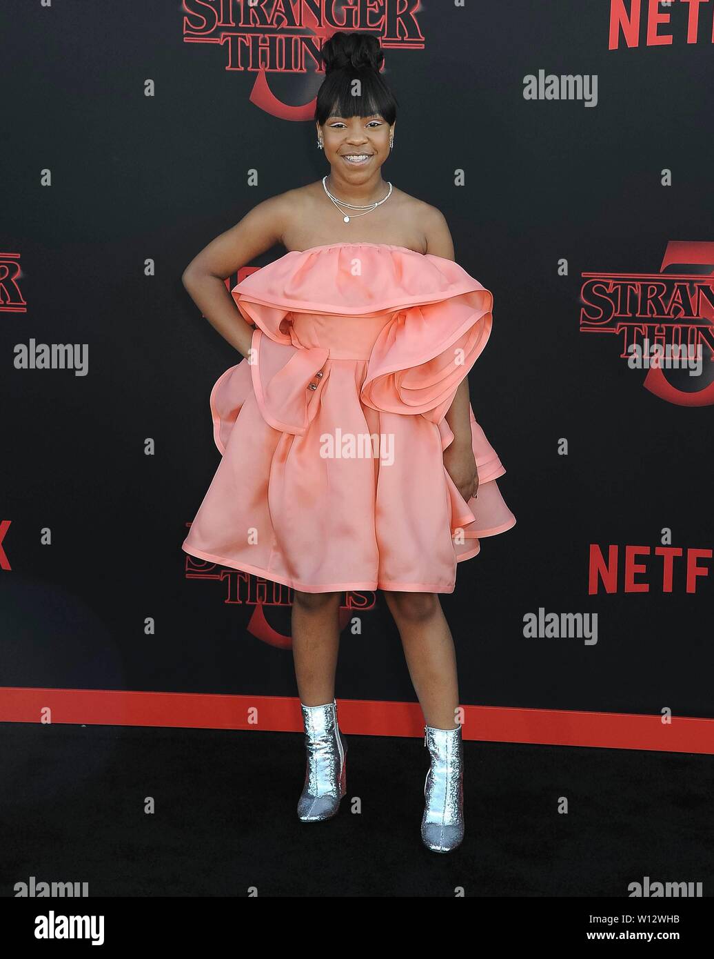 Priah Ferguson attends the 'Stranger Things' Season 3 World Premiere at ...