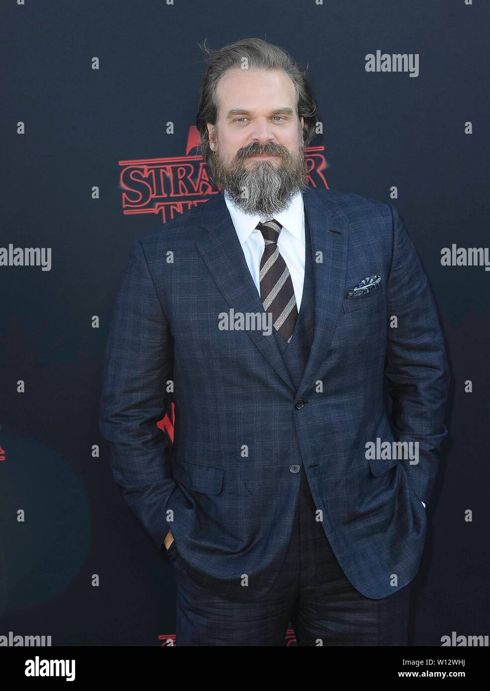 David Harbour attends the 'Stranger Things' Season 3 World Premiere at ...