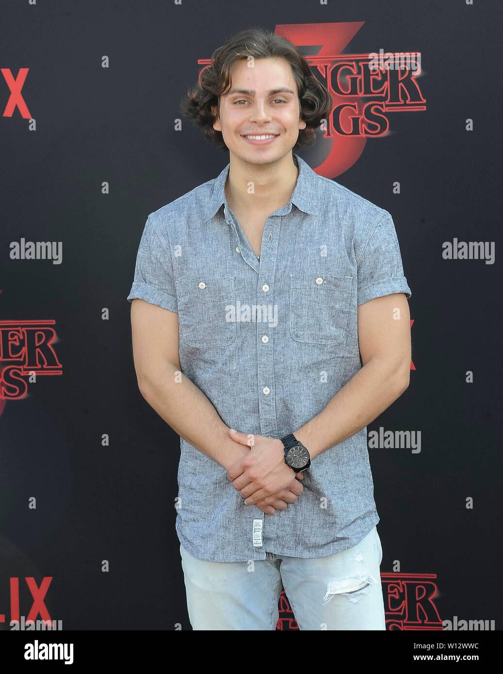 Jake T Austin attends the 'Stranger Things' Season 3 World Premiere at ...