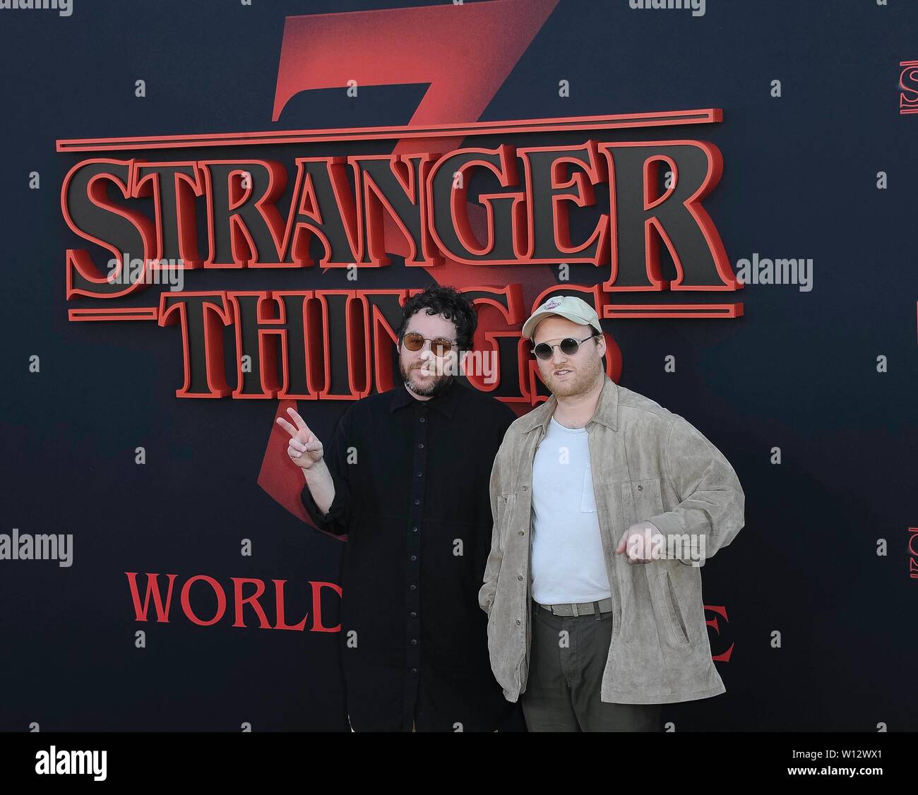 Kyle Dixon (l) and Michael Stein attend the 'Stranger Things' Season 3 ...