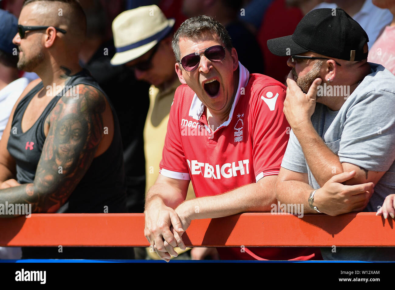 Forest supporter during the Pre-season Friendly match between Alfreton ...