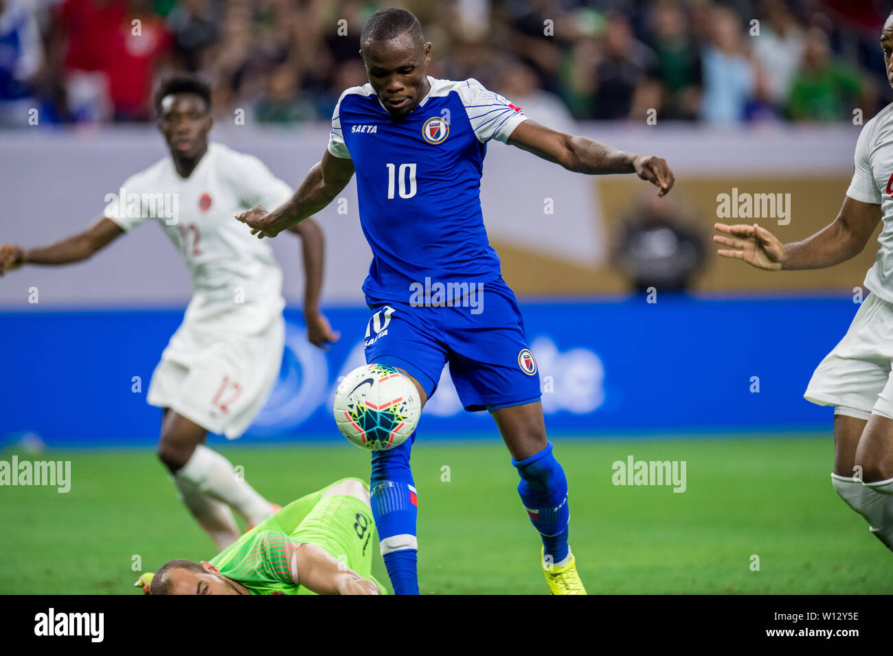 Houston, TX, USA. 29th June, 2019. Haiti midfielder Wilde-Donald ...