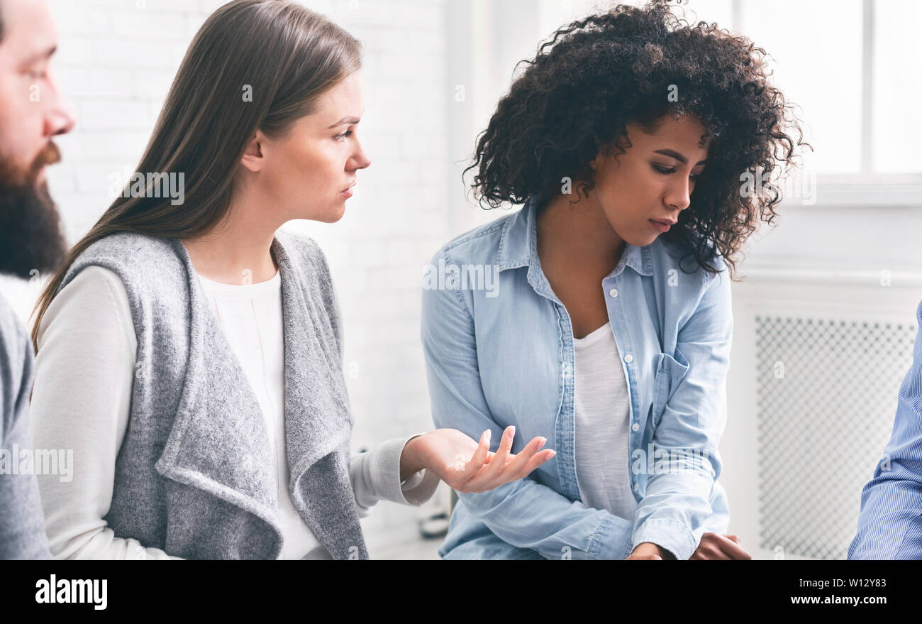 African woman crying during meeting with support group Stock Photo - Alamy