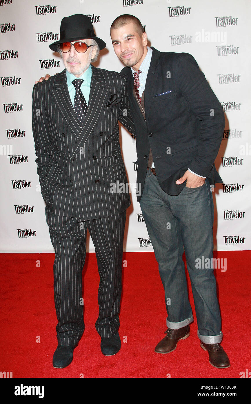 New York, USA. 15 October, 2008. Marty Reisman, Chris Cortez at the ...