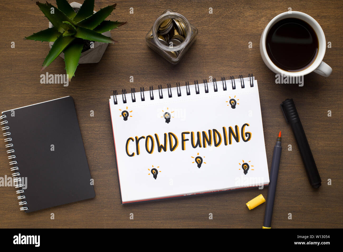 Startup concept woman notepad hi-res stock photography and images - Alamy