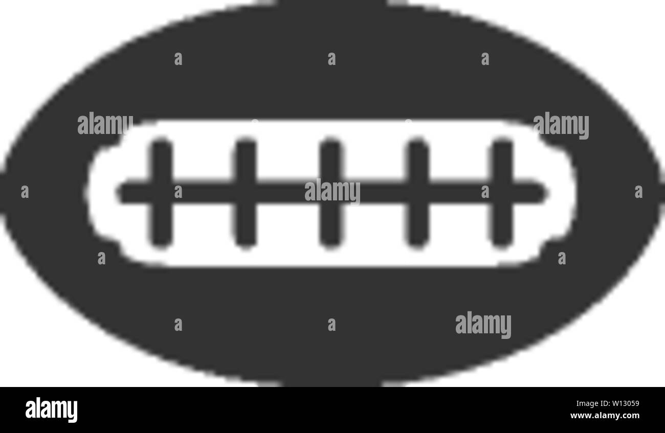 Football icon in single grey color. American sport ball goal Stock ...