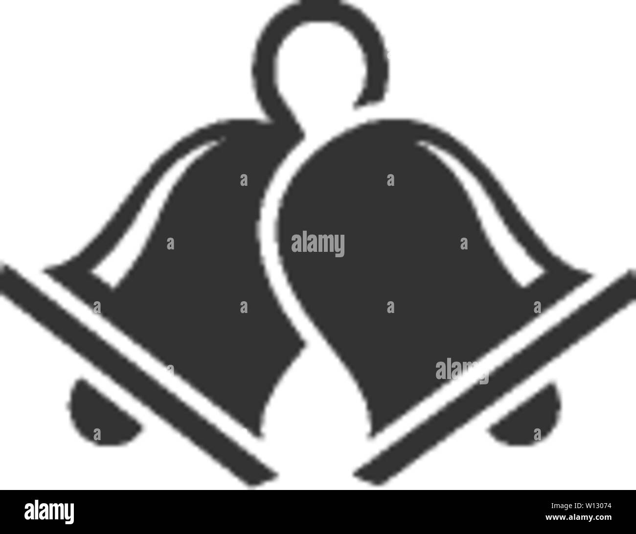 Christmas bell icon in single color. Celebration season December ...