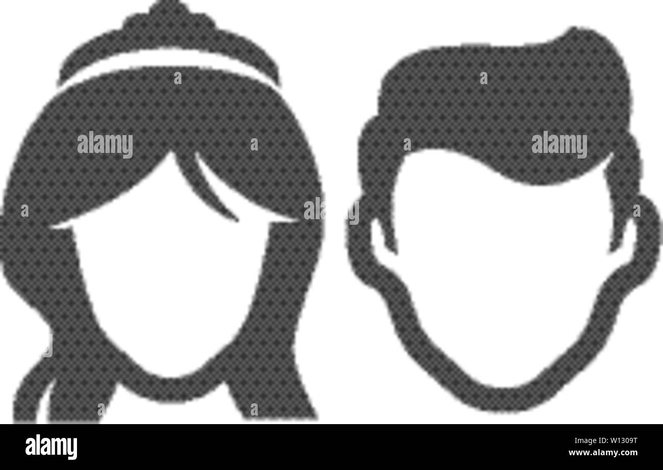 Bride and groom icons in single color. Married couple newlywed Stock ...