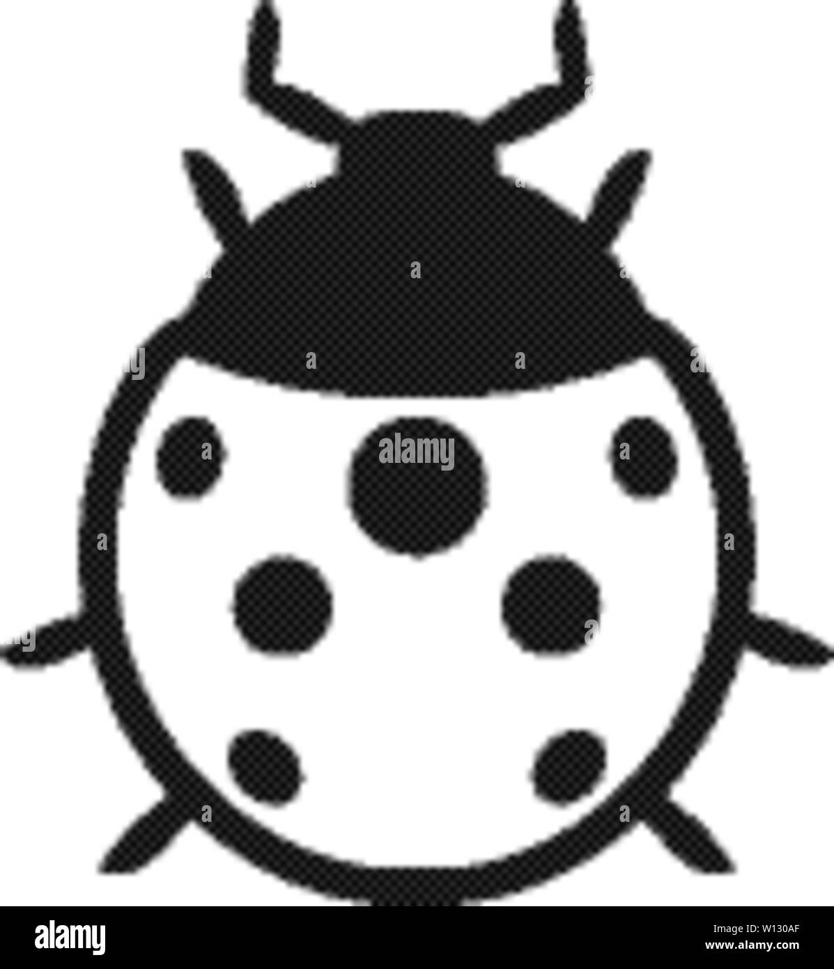 Bug icon in single grey color. Animal, insects, computer virus, malware ...