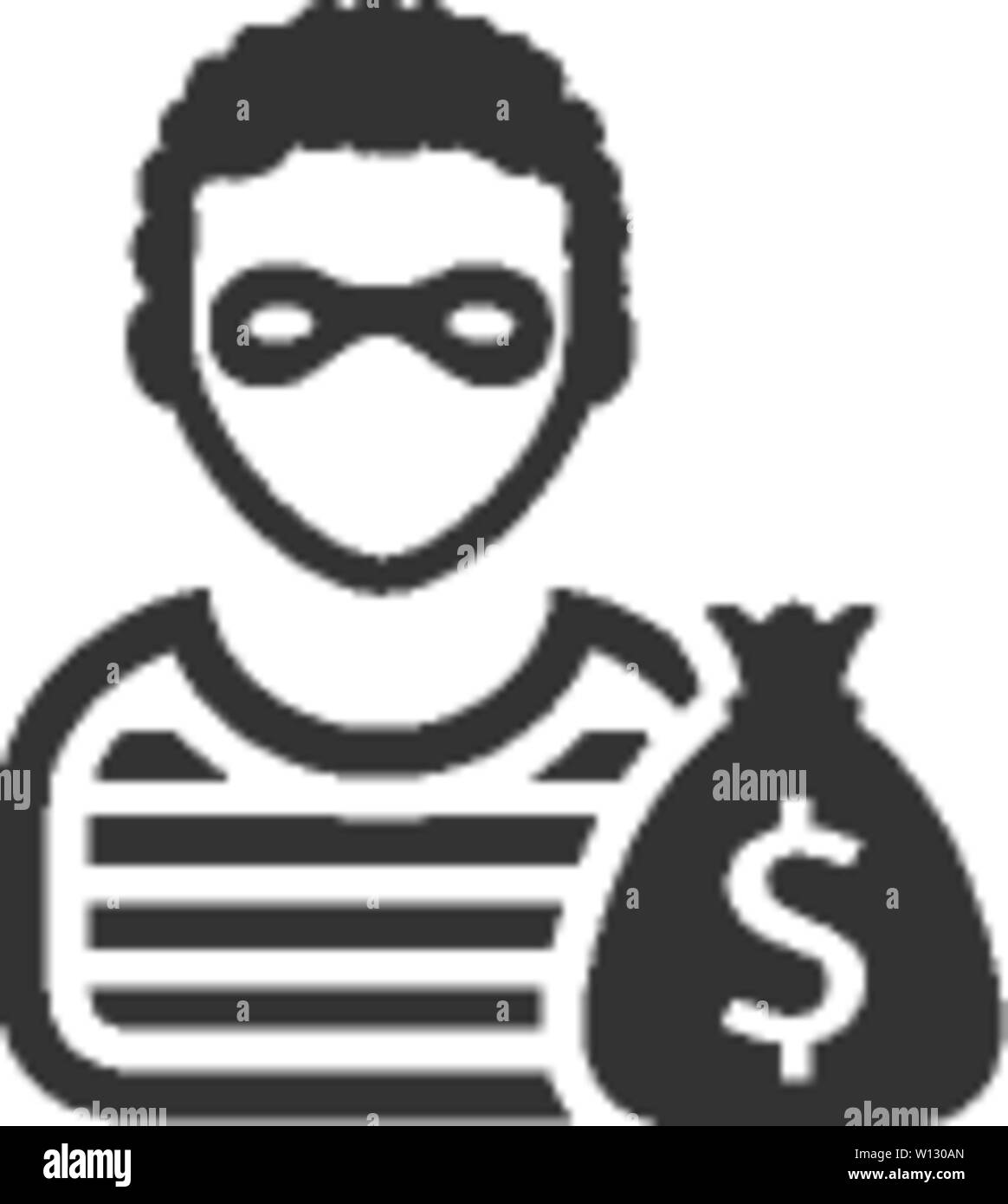 Burglar icon in single color. People person thief steal money sack ...