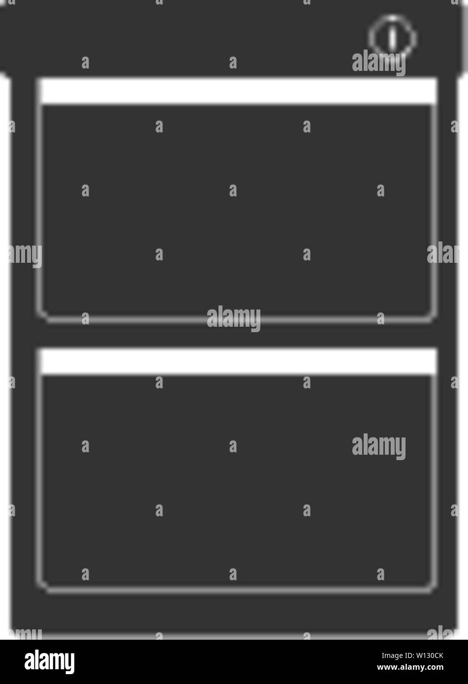 Office cabinet icon in single grey color. Files document information ...