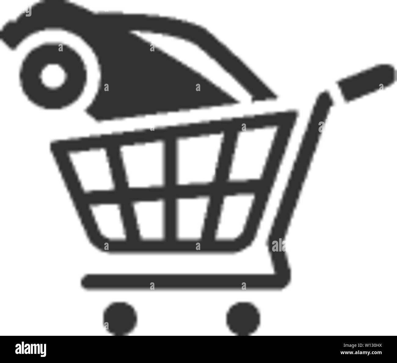 Car shopping icon in single color. Business automotive auto buying ...