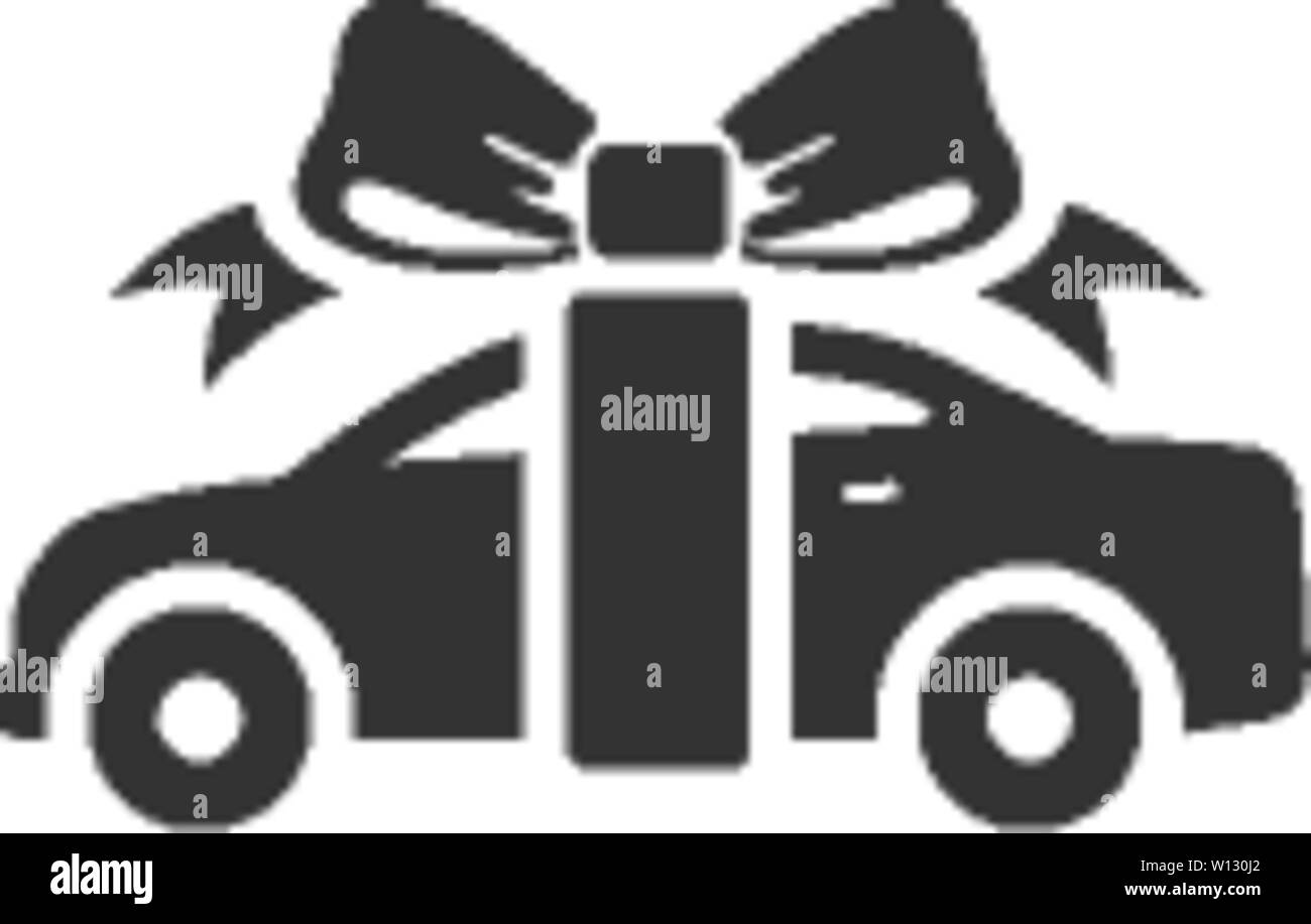 Car prize icon in single color. Business automotive gift present love ...