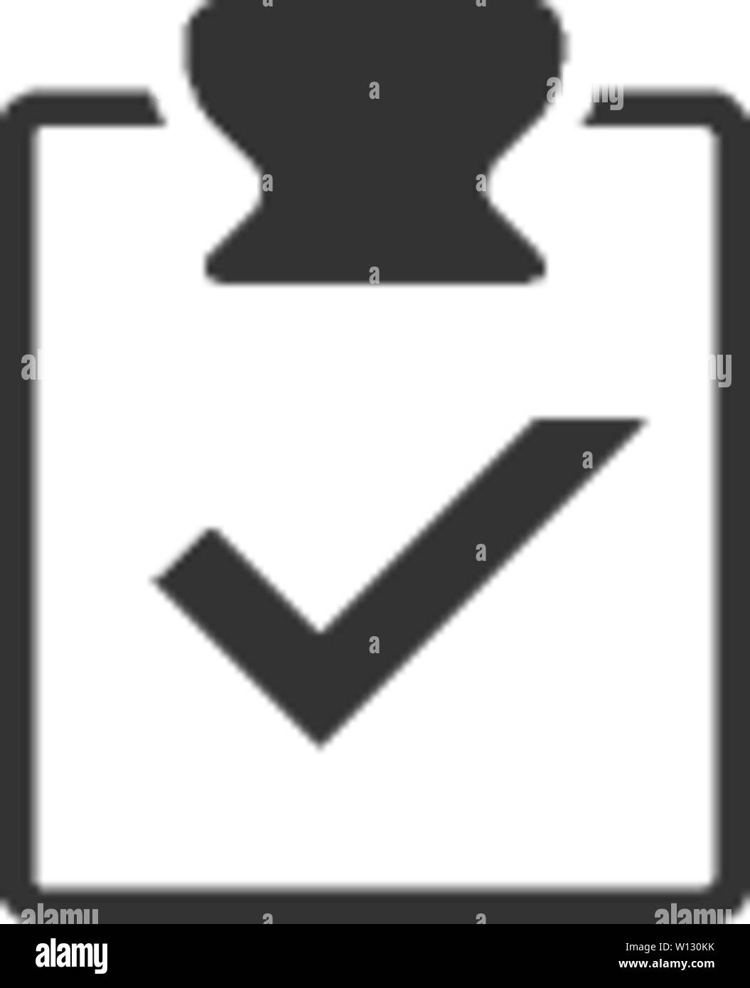 Checklist icon in single grey color. Office report information Stock ...