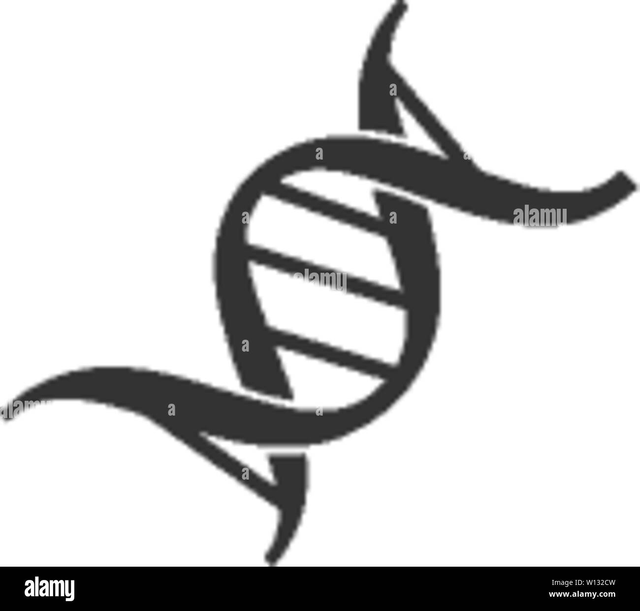 DNA Strand icon in single grey color. Genetic science laboratory Stock ...