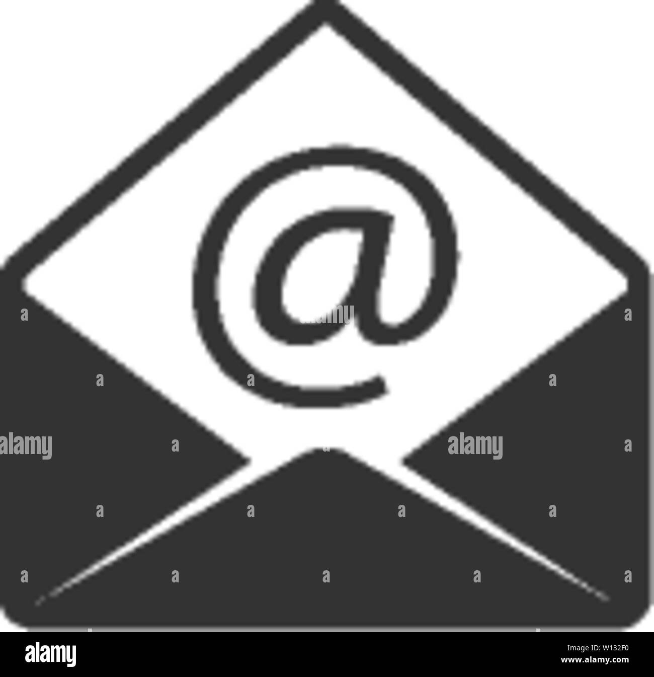 Email icon in single grey color. Open envelope Stock Vector Image & Art ...