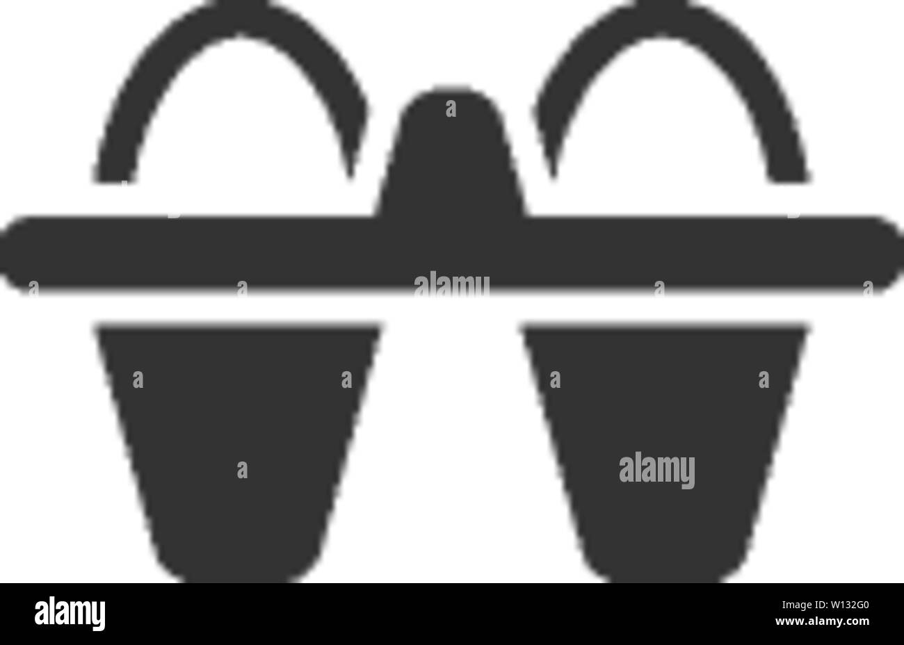 Egg cardbox icon in single color. Packaging chicken poultry food ...