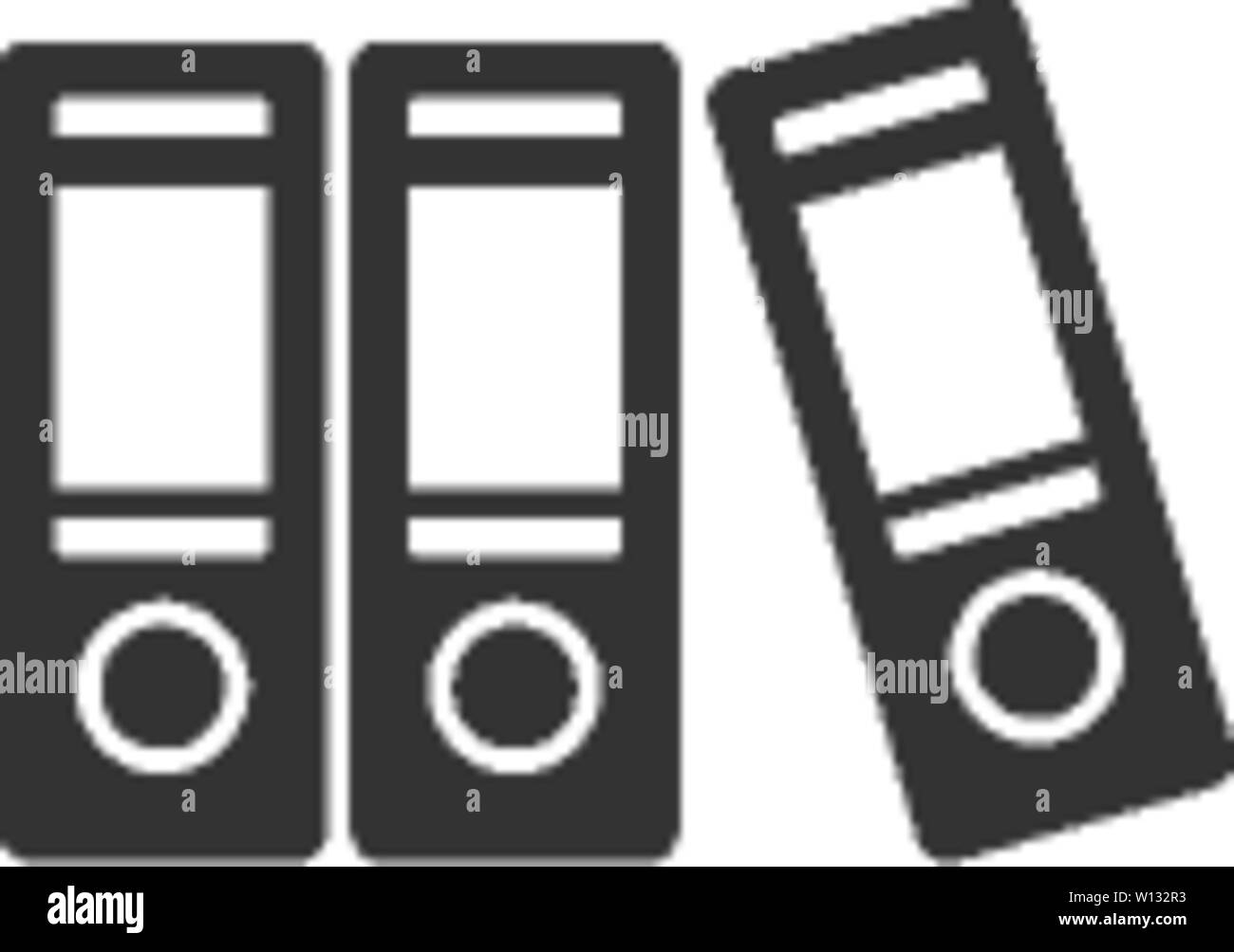 Office folder icon in single color. File document arrange rack stacked ...