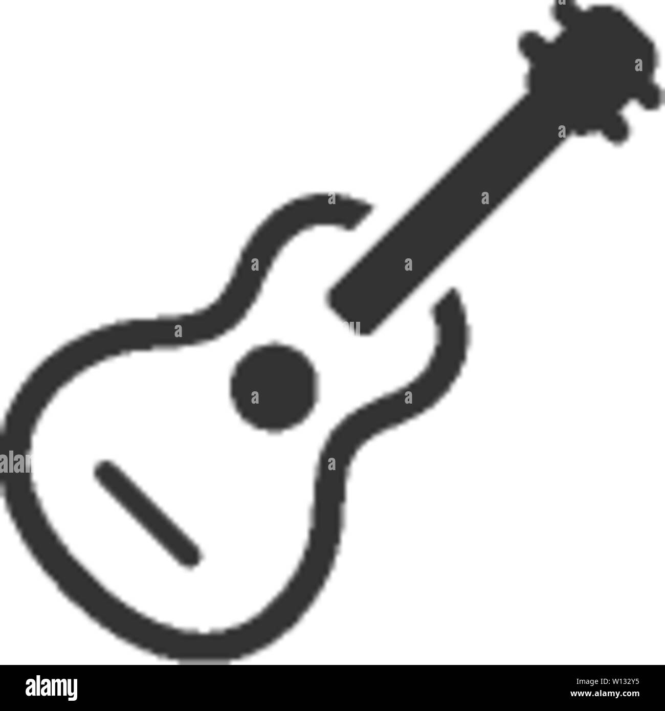 Guitar icon in single color. Music instrument string sound Stock Vector ...