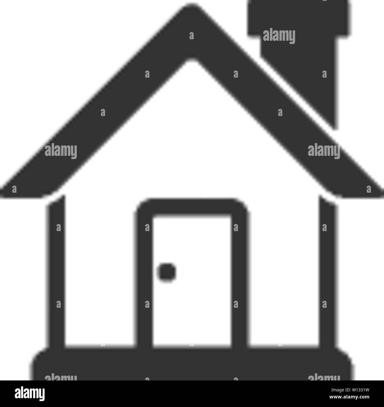 Home button icon in single grey color. Website internet navigation user ...