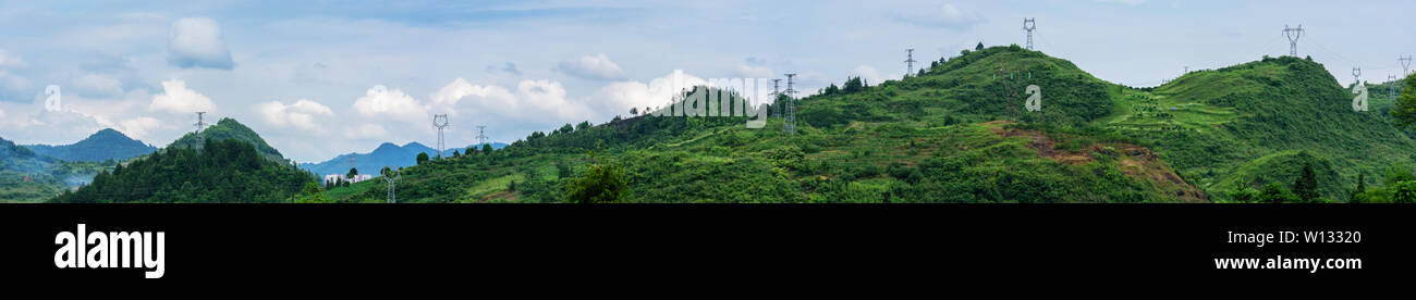 The scenery of the continuous mountains Stock Photo - Alamy