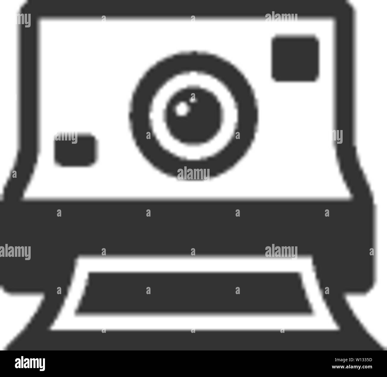 Instant camera icon in single color. Vintage retro photography photo ...