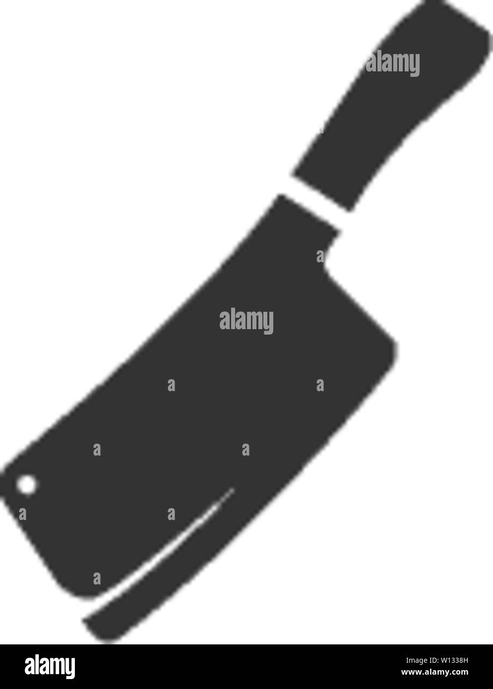 Butcher knife icon in single color. Kitchen restaurant chef tool meat ...