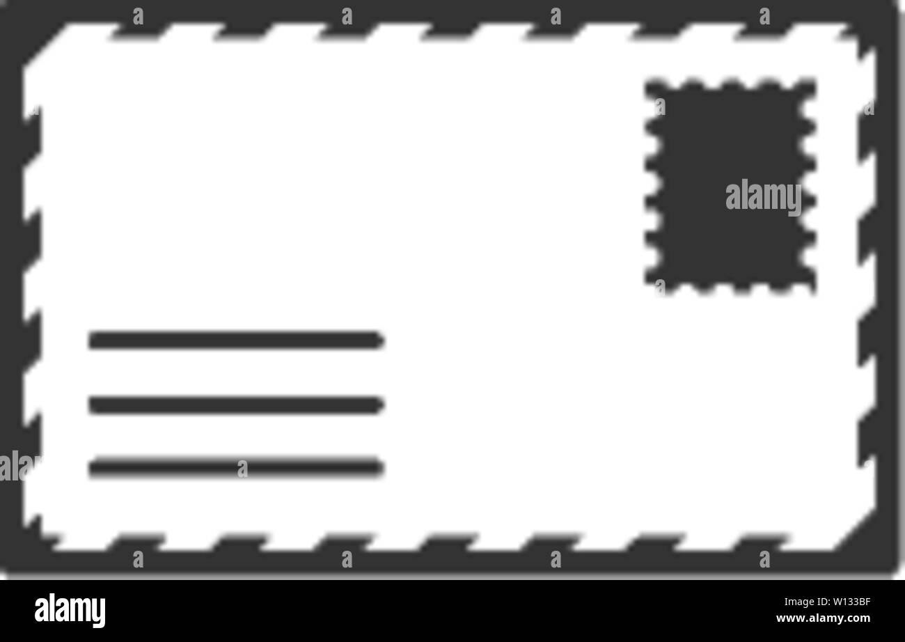 Letter icon in single grey color. Message, postal, correspondence Stock ...