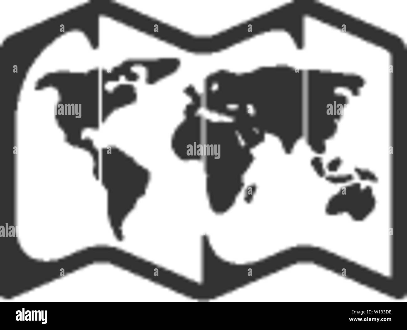 Road map icon in single grey color Stock Vector Image & Art - Alamy