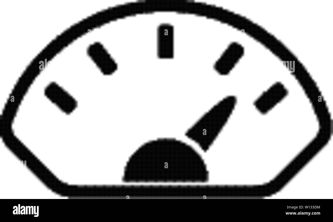 Dashboard icon in single grey color. Control panel, odometer ...