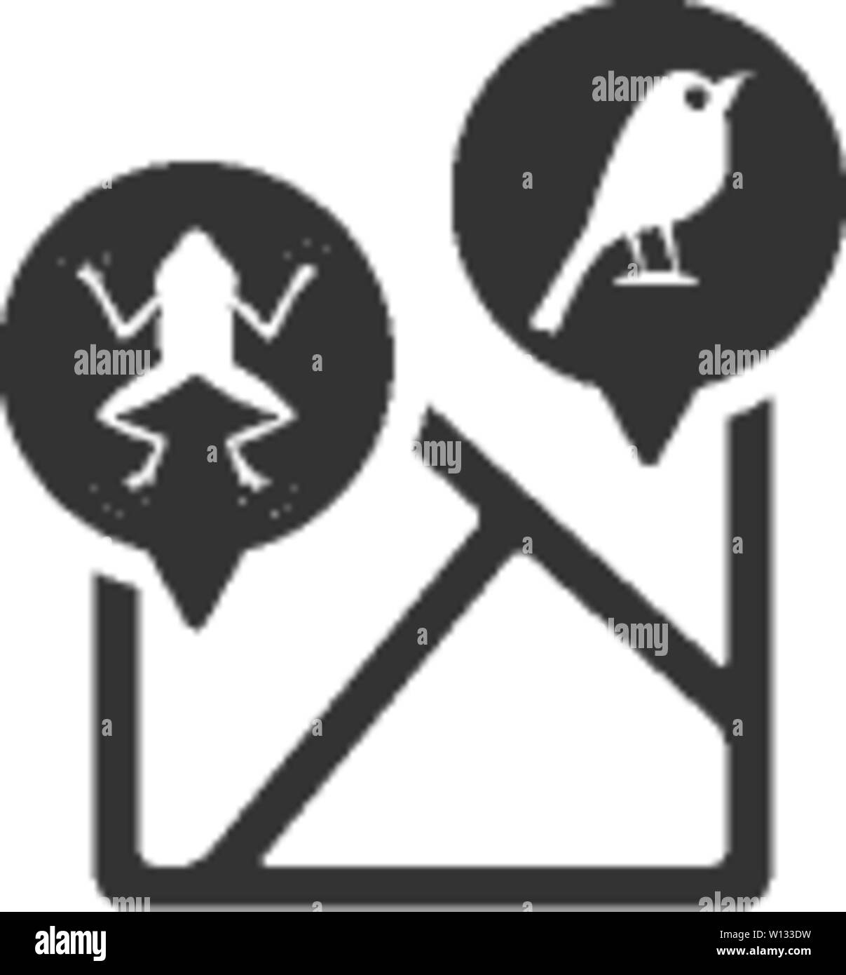 Zoo map icon in single grey color Stock Vector Image & Art - Alamy