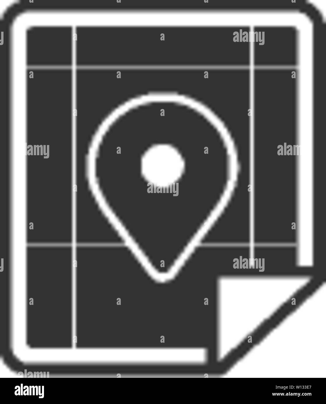 Map icon in single grey color. Location info gps Stock Vector Image ...