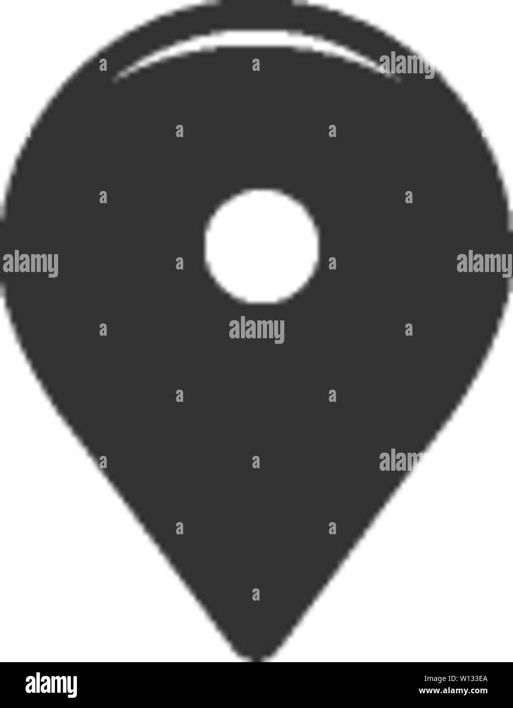 Pin location map icon in single grey color Stock Vector Image & Art - Alamy