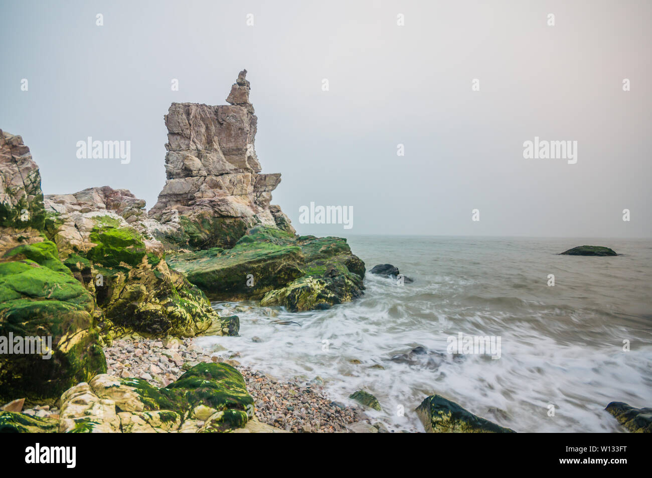 Dalian Lushun West Lake Tsui General Rock Beach Reef Stock Photo - Alamy