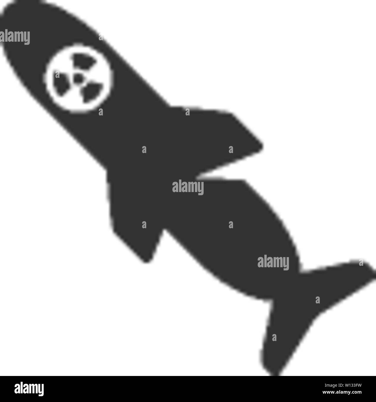 Radioactive rocket icon in hi-res stock photography and images - Alamy