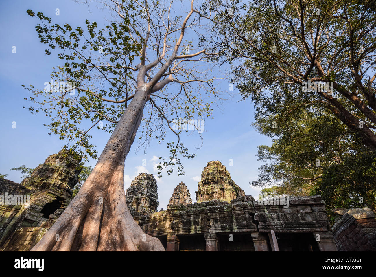 Angkor Wat Angkor's smile Stock Photo - Alamy