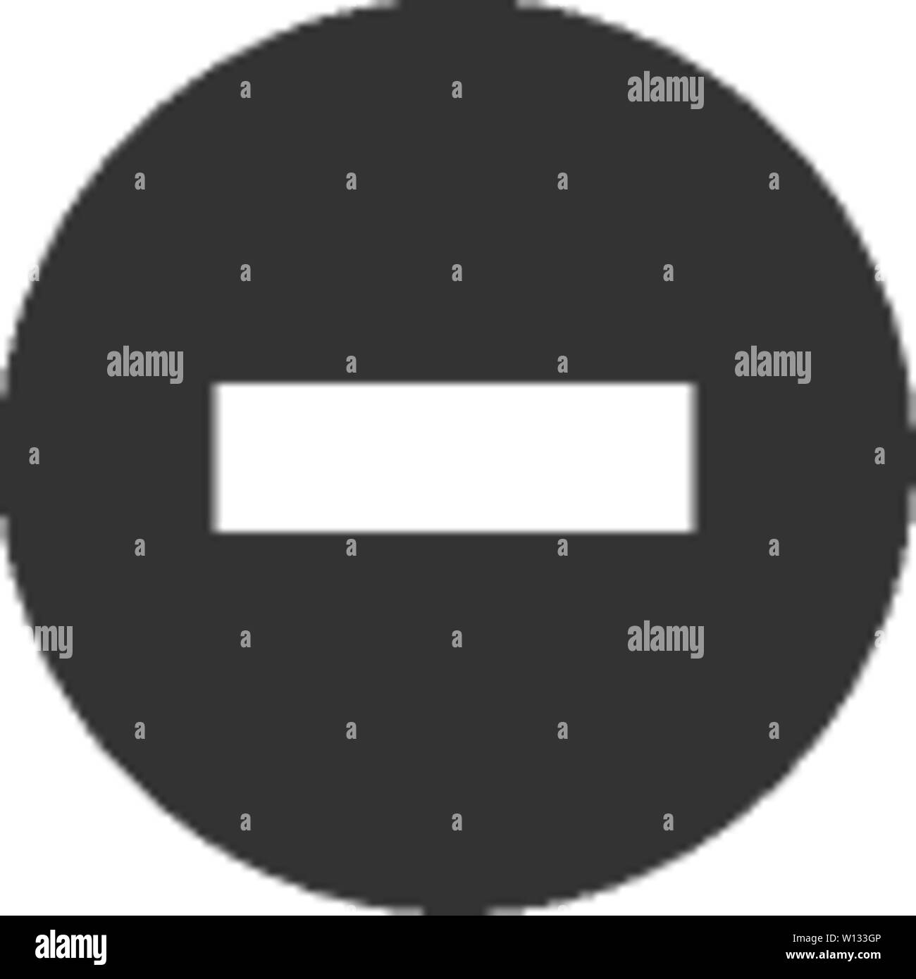 Stop sign icon in single color. Road warning restriction street ...