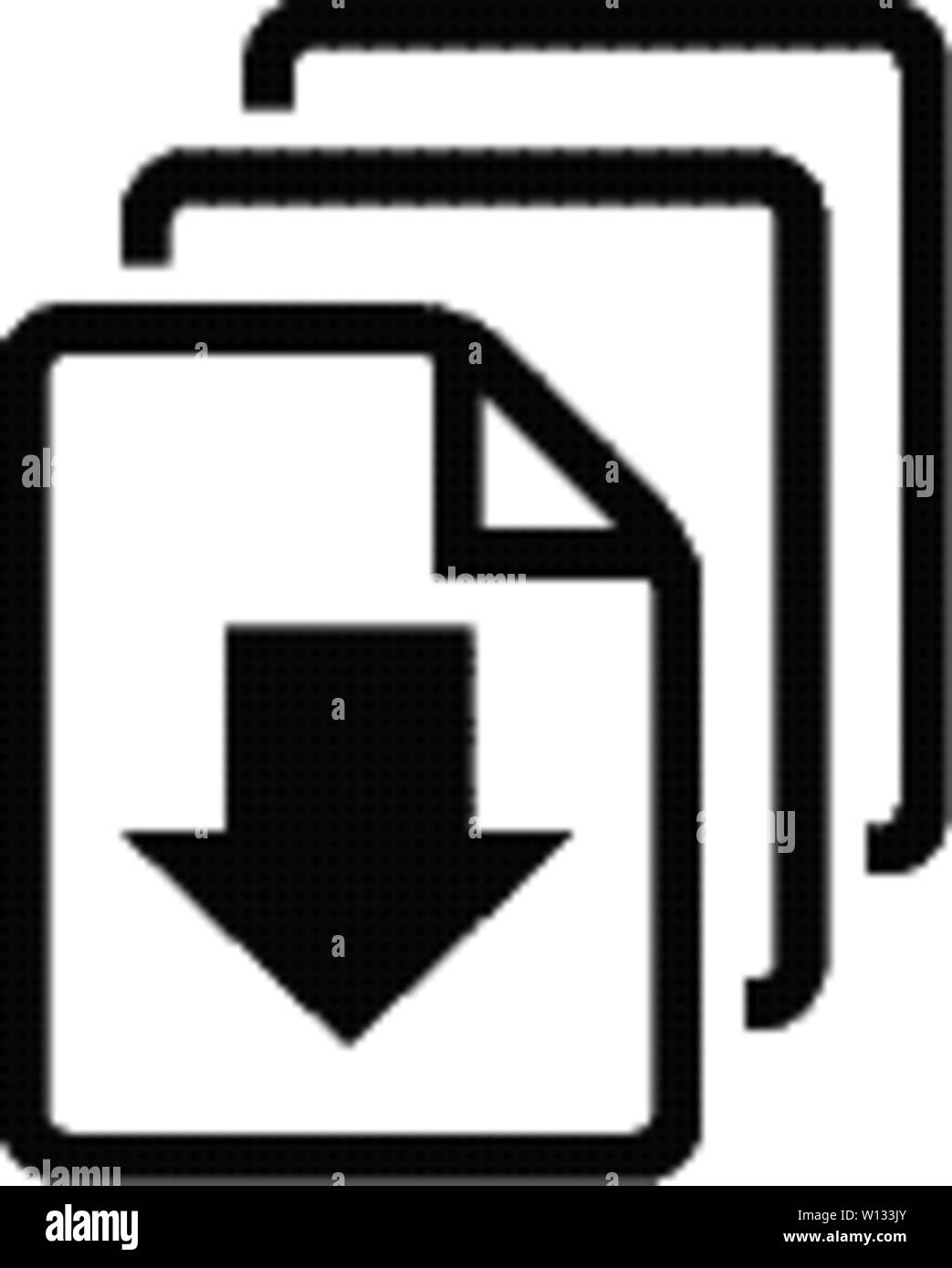Multiple download arrow icon in single grey color Stock Vector Image ...
