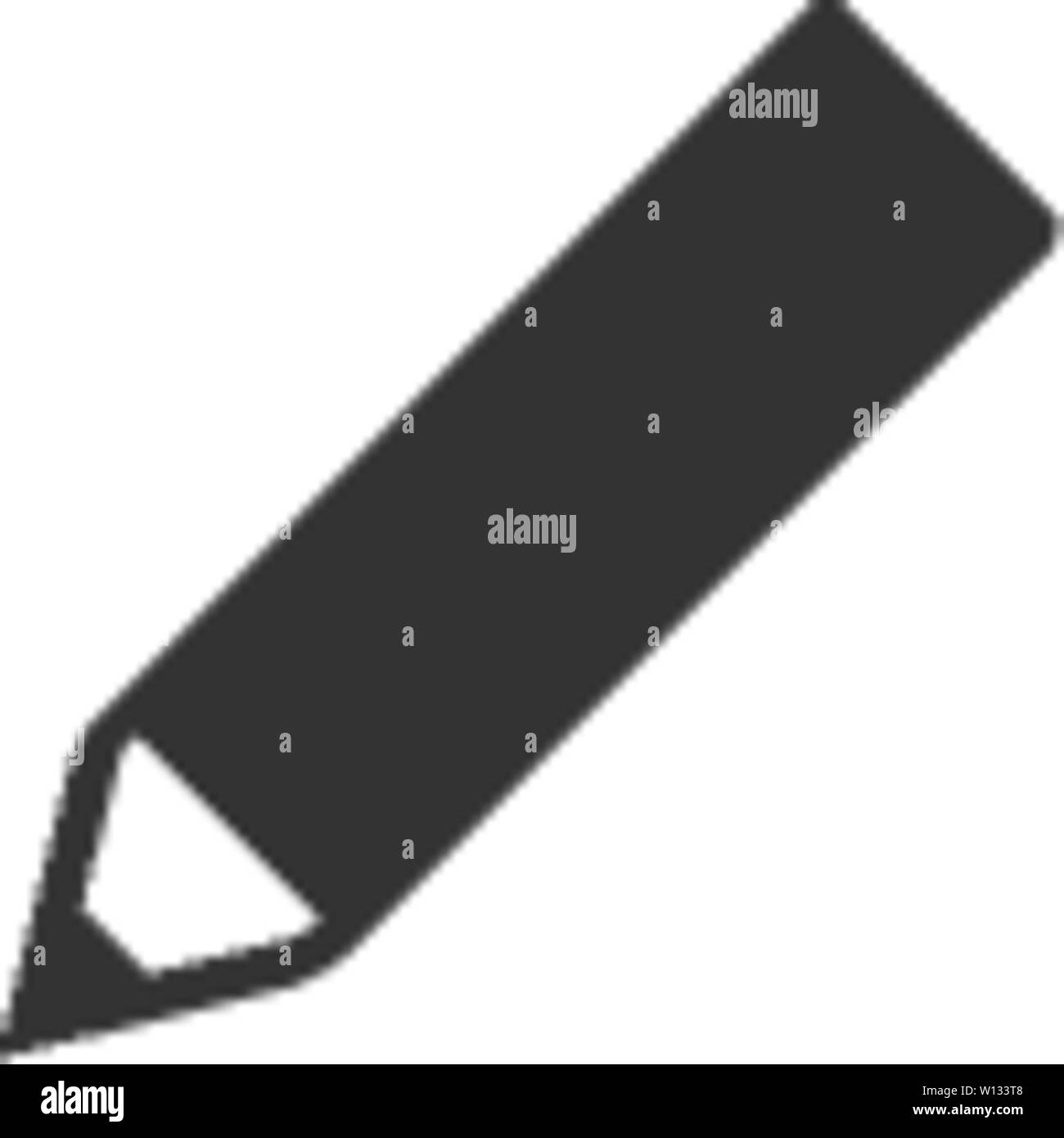 Pencil icon in single grey color. Illustration painting working tool ...