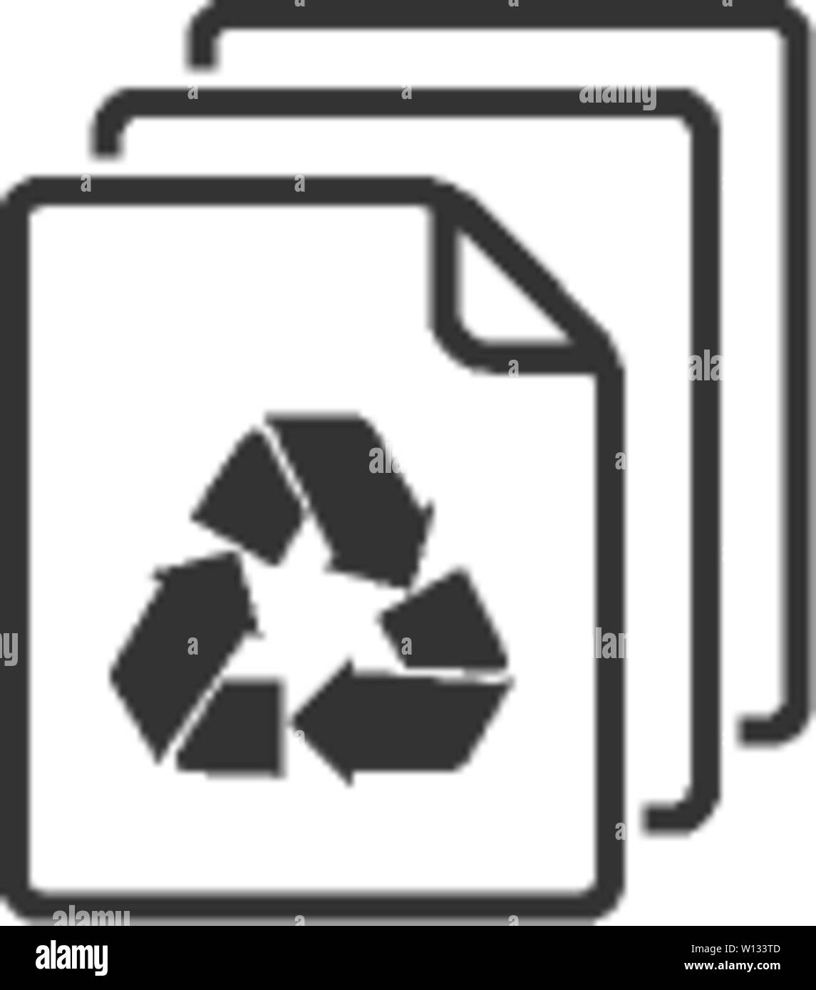 Recycle symbol icon in single grey color. Environment go green Stock ...