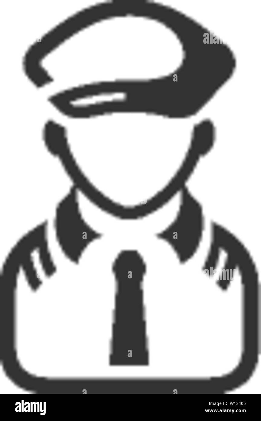 Pilot avatar icon in single color. People aviation airplane aircraft ...