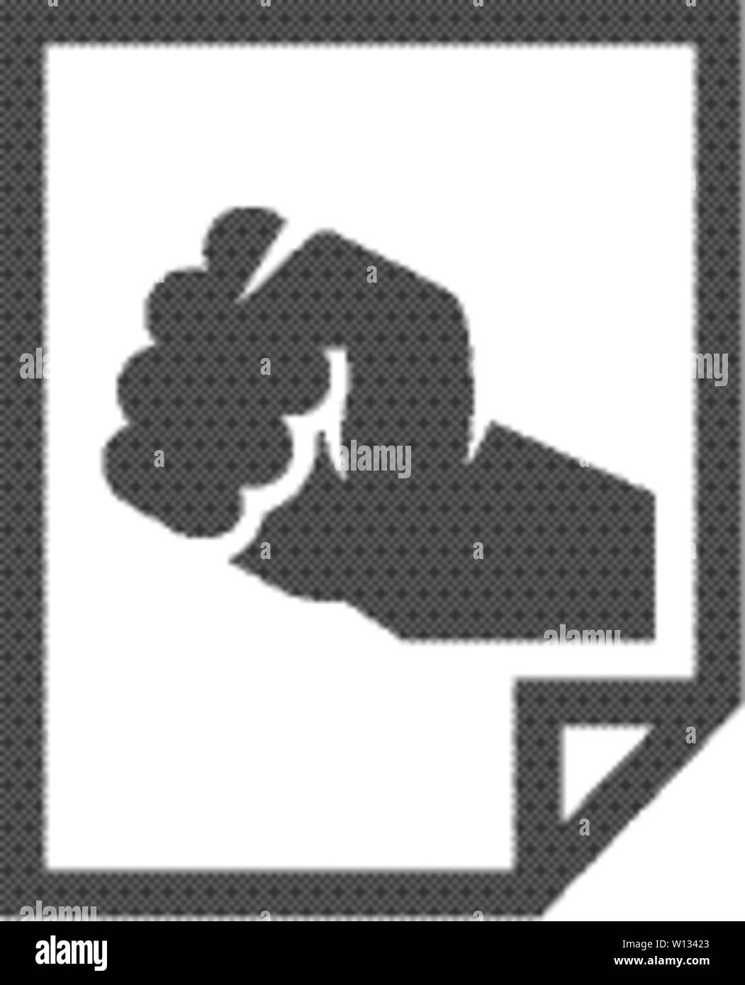 Hand fist icons in single color. Vintage propaganda poster Stock Vector ...