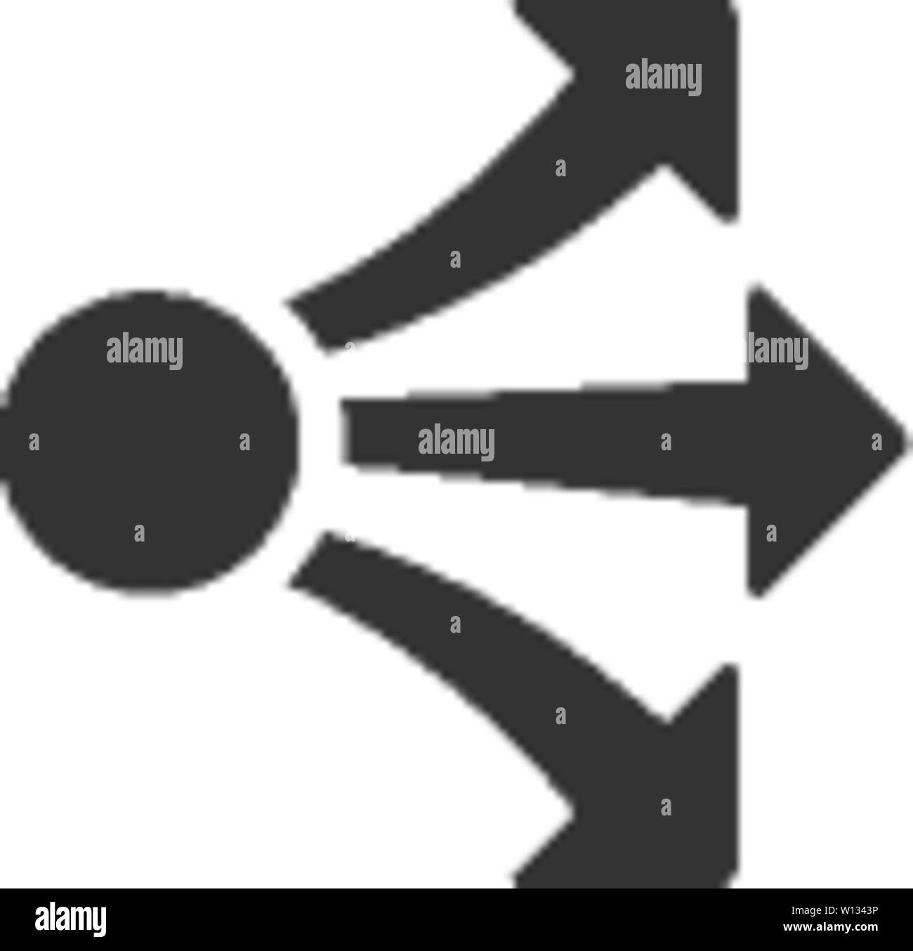 Propagate arrows icon in single color. Business management human ...