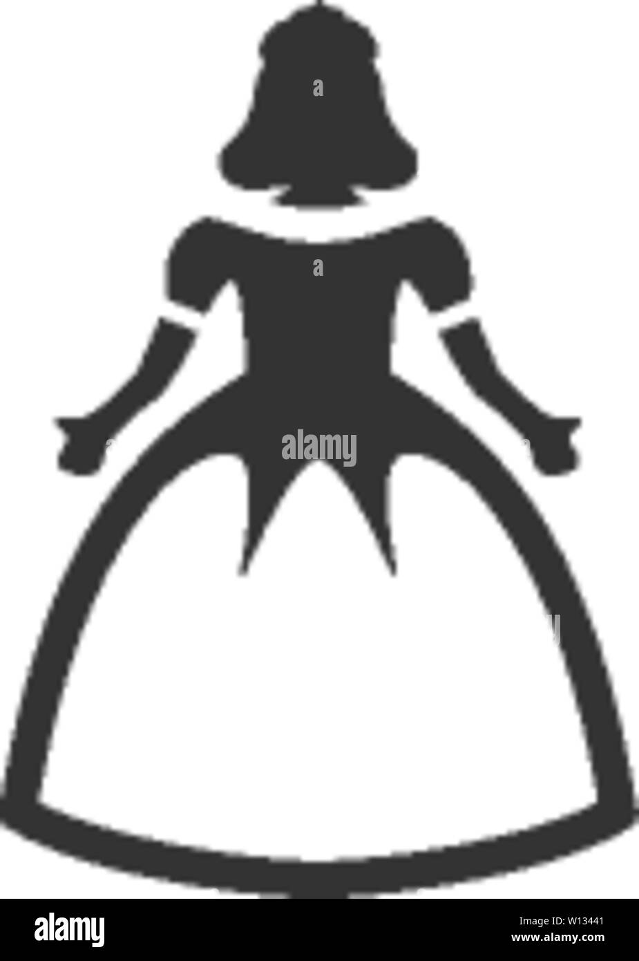 Doll icon in single grey color. Princess toy playing girl kids tiara ...