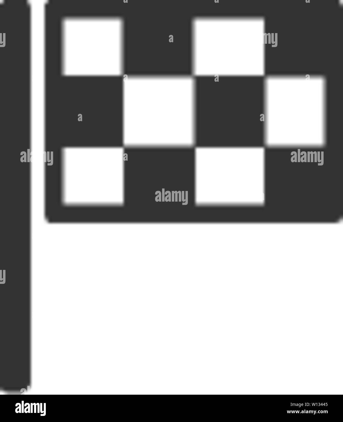 Race flag icon in single color. Sport automotive car rally waving ...