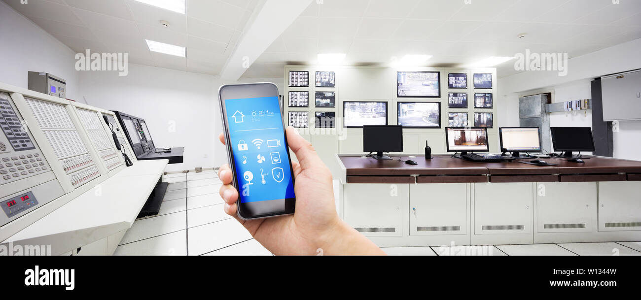 Mobile phone control center hi-res stock photography and images - Alamy