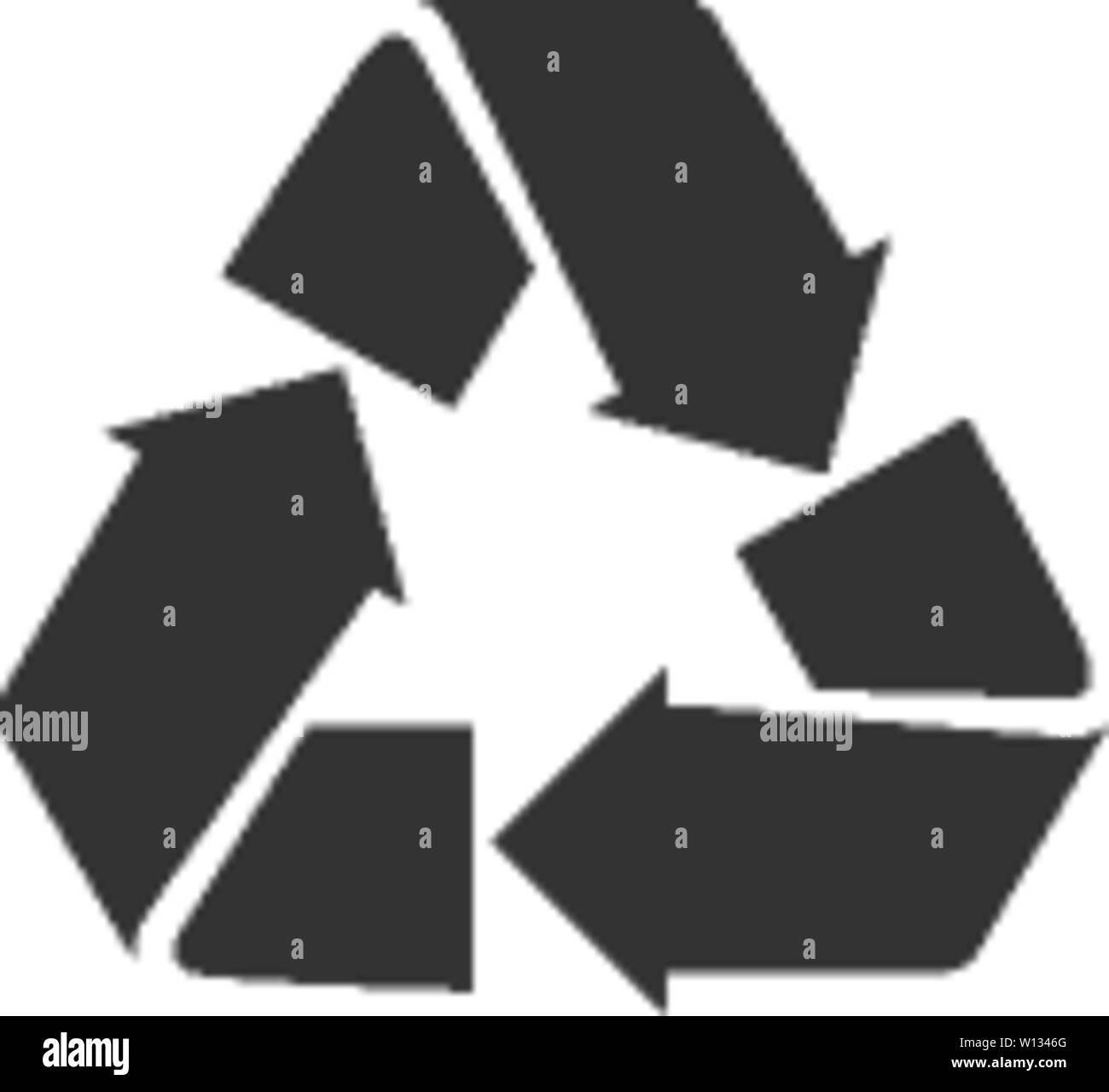 Recycle symbol icon in single grey color. Environment, go green Stock ...