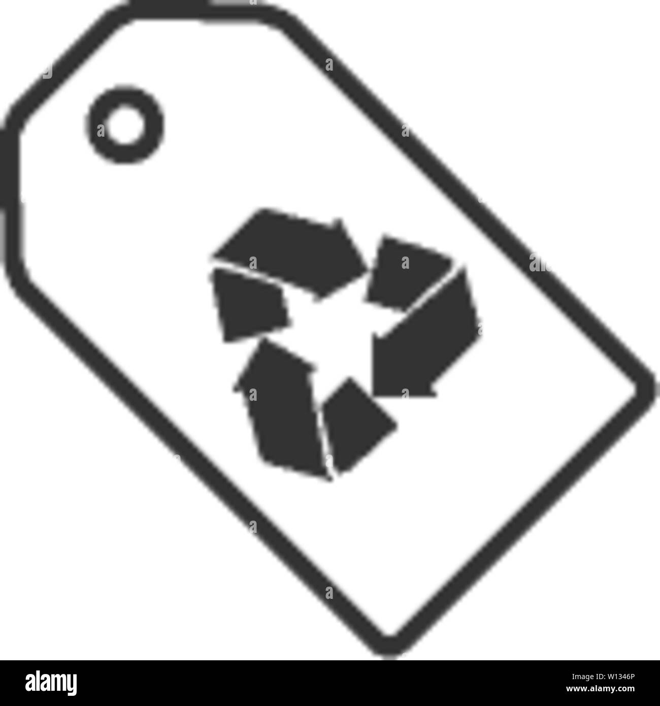 Recycle label icon in single color. Environment ecology eco friendly ...